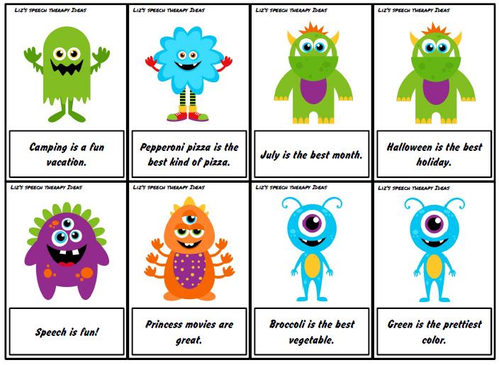 Liz's Speech Therapy Ideas: Fact and Opinion Cards