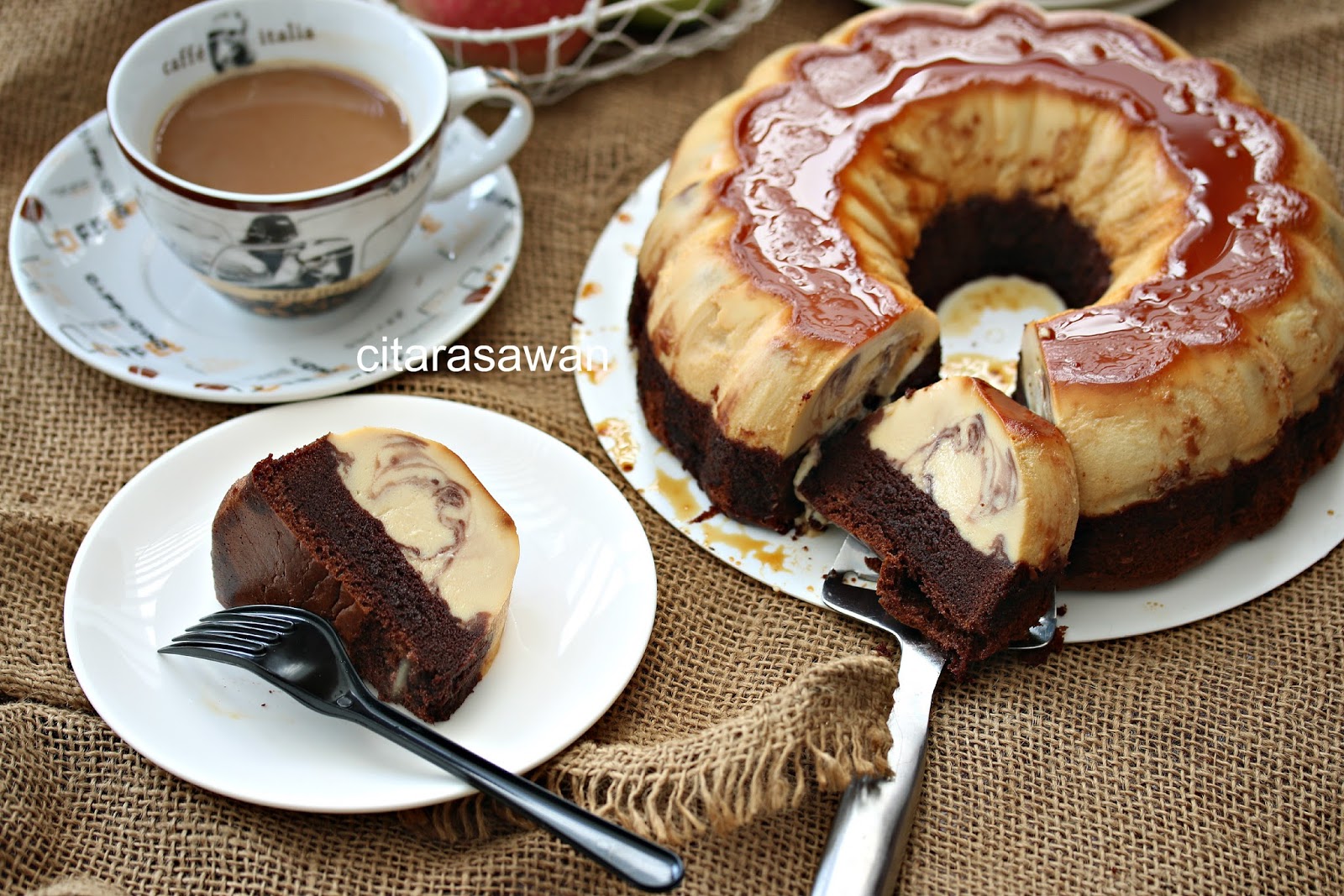 Kek Puding Caramel Chocolate Cheese ~ Resepi Terbaik