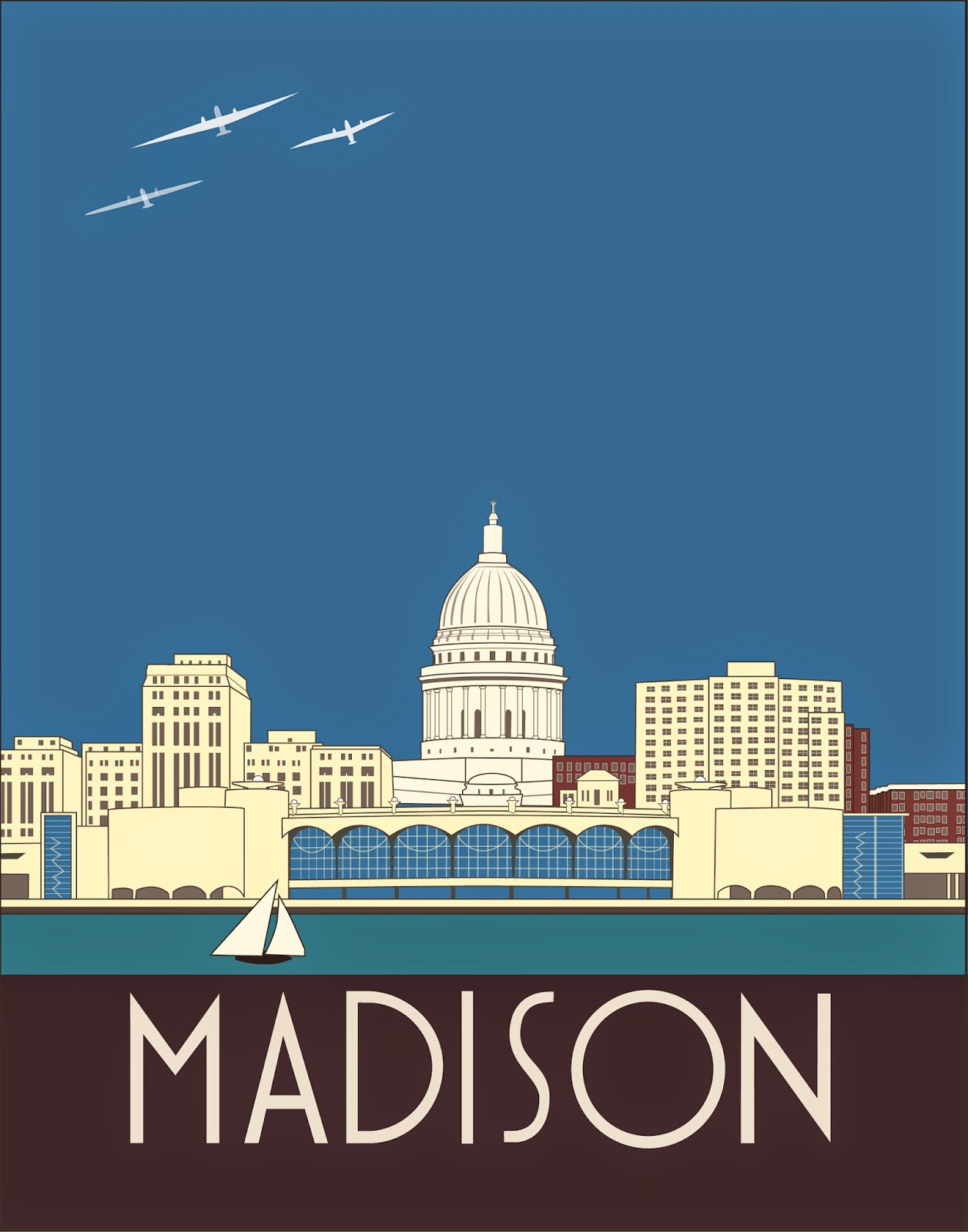The Spalenka Letters: Madison Wisconsin Art Deco Skyline