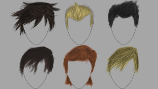 Jake Carpenter's CGAA Blog: Character: Hero's Hairstyle Sketches