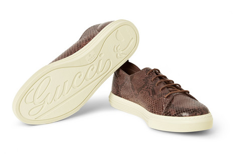 Luxe At A New Low: Gucci Python Low-Top Sneakers | SHOEOGRAPHY