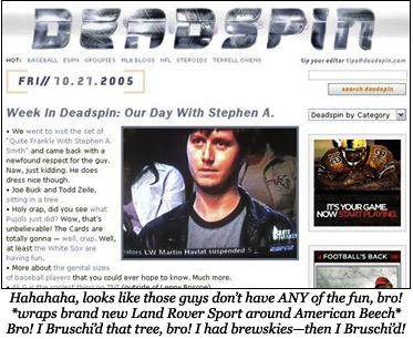 Et tu, Mr. Destructo?: OMG! Those Deadspin Guys Are TOTES Jelly