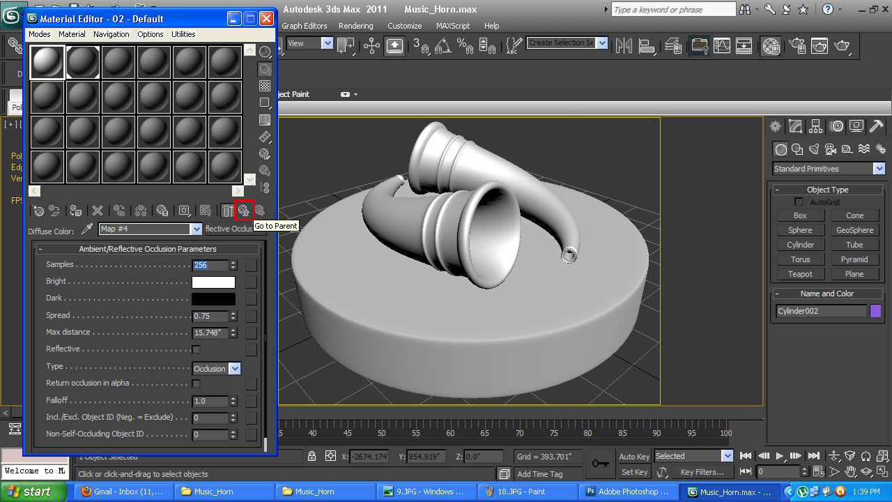 3d tutorials: Wire frame render with A.O in 3ds-Max