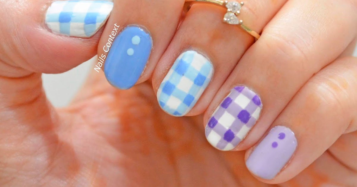 Nails Context: Gingham Nails