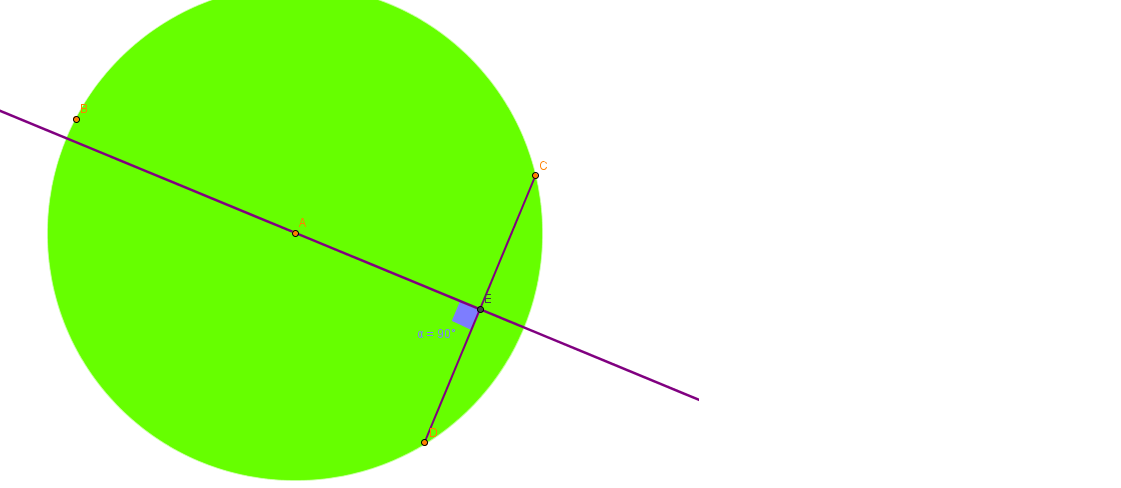 Matemáticas: Bisectriz perpendicular a la cuerda