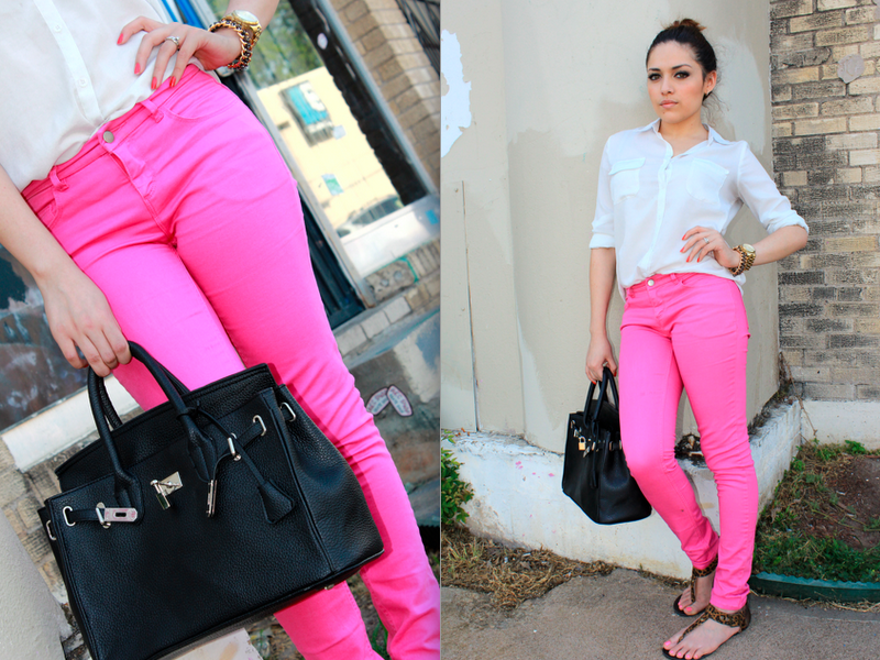 How To Wear Hot Pink Jeans at Shawn Keim blog