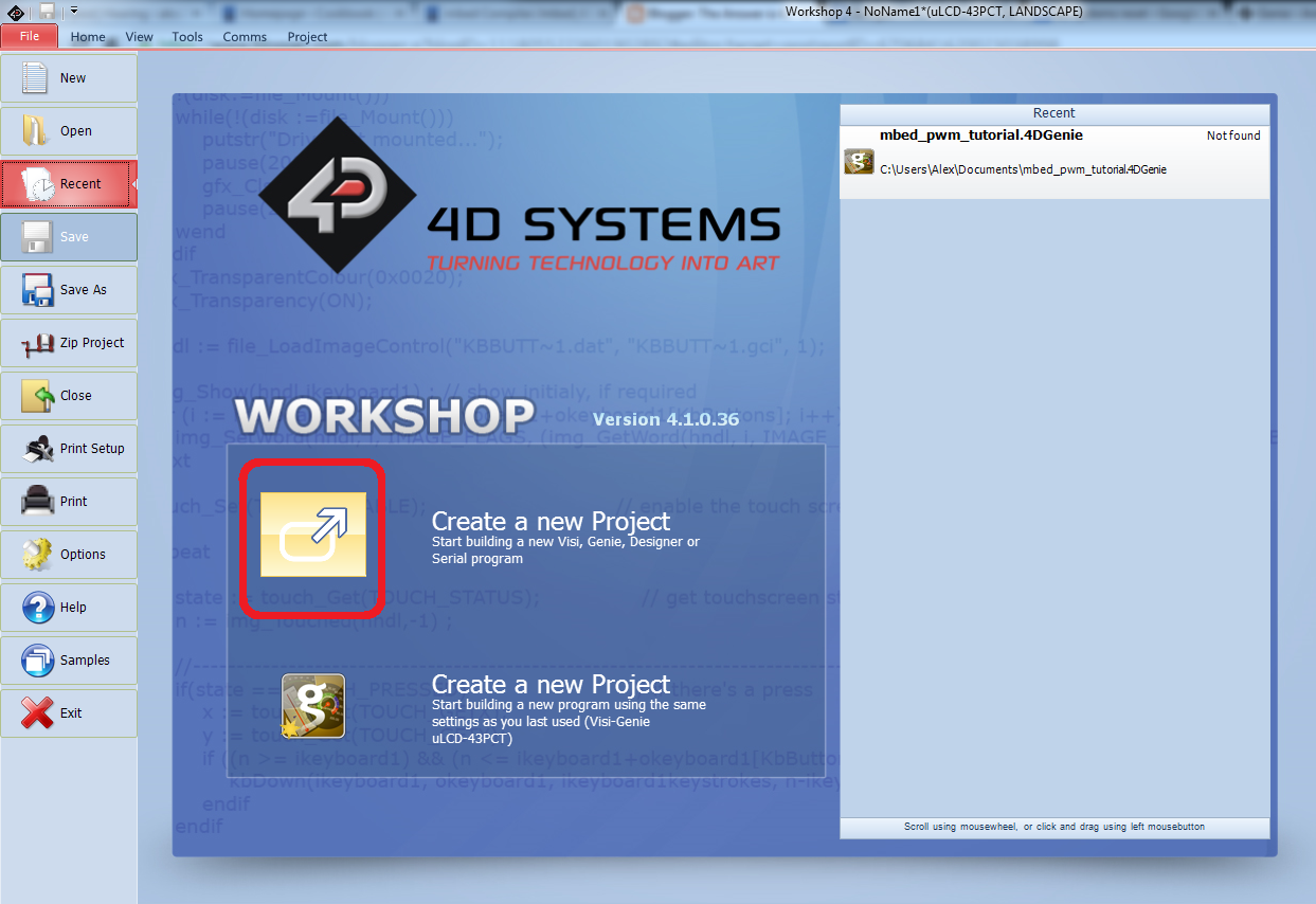 The Answer is 42!!: mbed 4D Systems Display Tutorial with a rockerSW object
