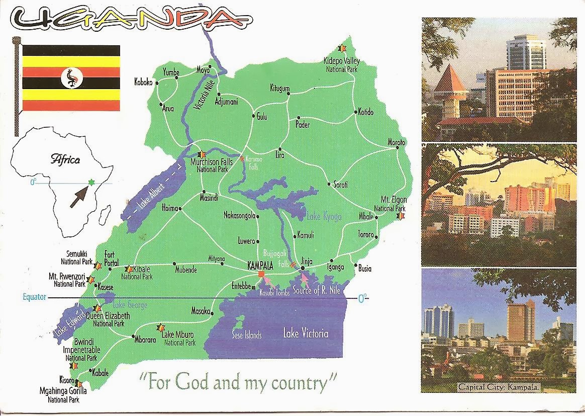MY POSTCARD-PAGE: UGANDA ~Map