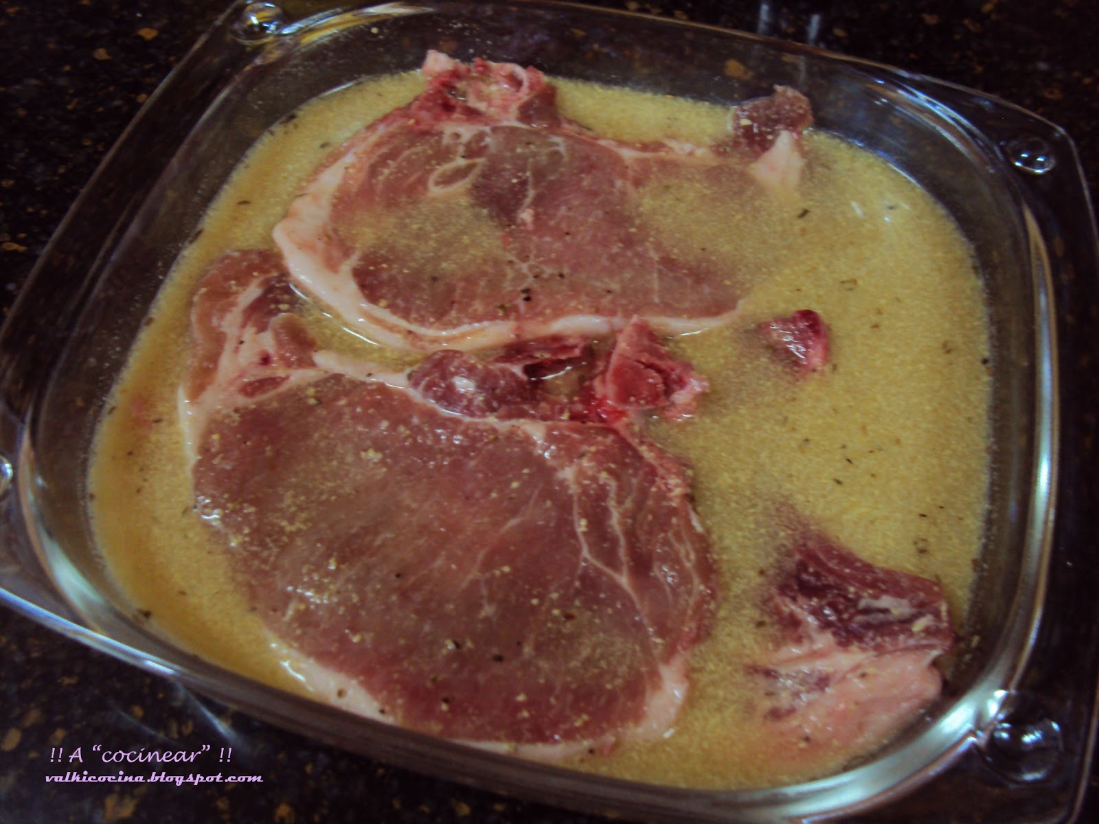 CHULETAS DE CERDO MARINADAS CON MOSTAZA Y MIEL | ¡¡A COCINEAR!! Recetas ...