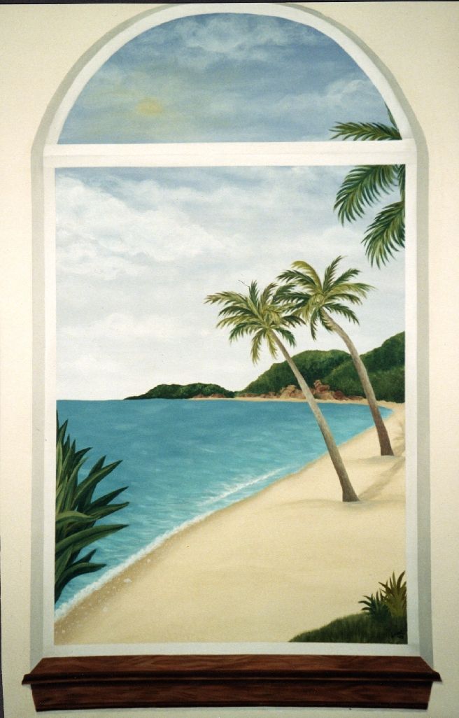 Window Scene Wall Mural