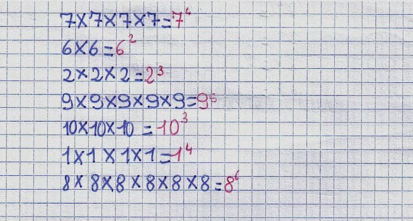 didattica matematica scuola primaria: Le potenze - classe quinta