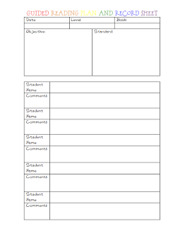 Miss B., Busy Bee: Guided Reading Organization