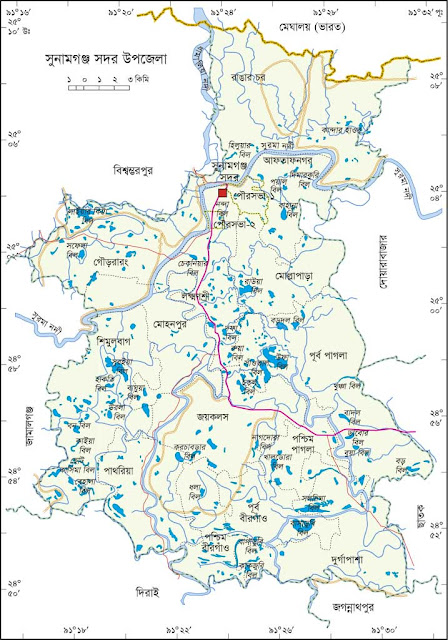 Bangladesh Map All: Sunamganj Sadar Map