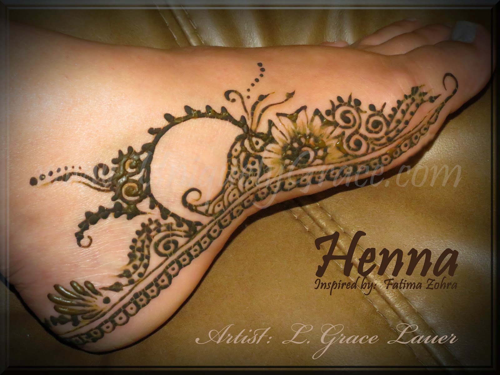 Uniquely Grace: Henna Foot and Knee/Leg designs flowers and flourishes ...