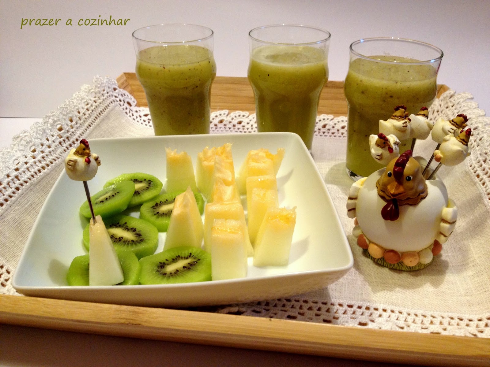 PRAZER A COZINHAR: Sumo de kiwi e melão