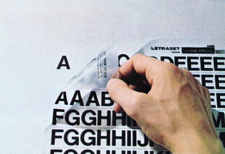 Letraset: Recordando el método de colocar palabras sobre una pieza ...