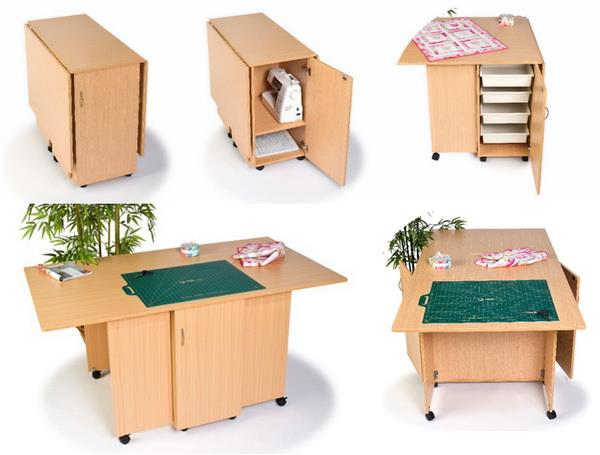 Sewing Cutting And Storing Table For Small Spaces