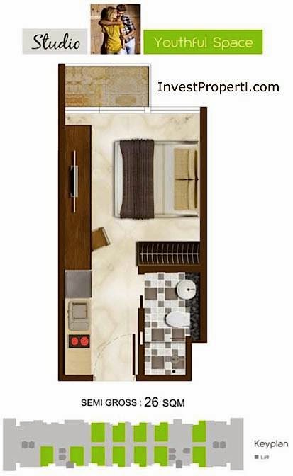 Tipe Unit Puri Mansion Apartment Tower Amethyst - Puri Mansion ...