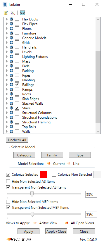 Revit Add-Ons: Isolator