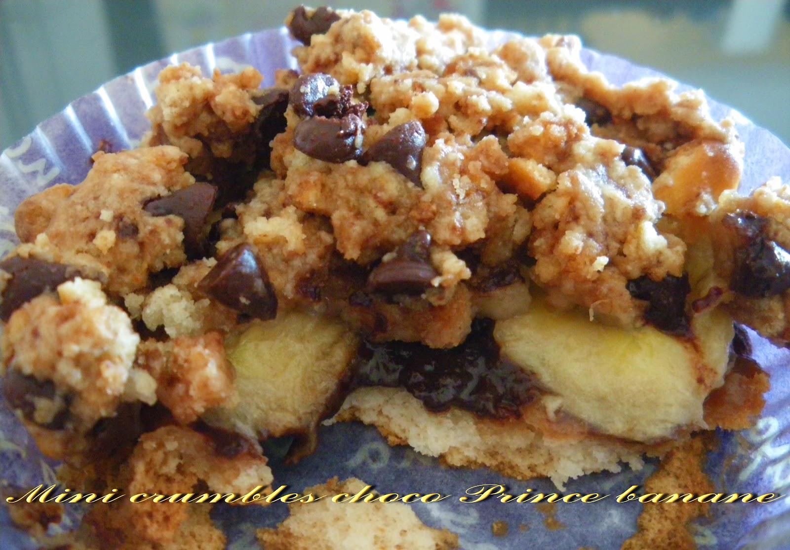 GATEAU GAGA - Love cakes: Mini crumbles choco Prince banane