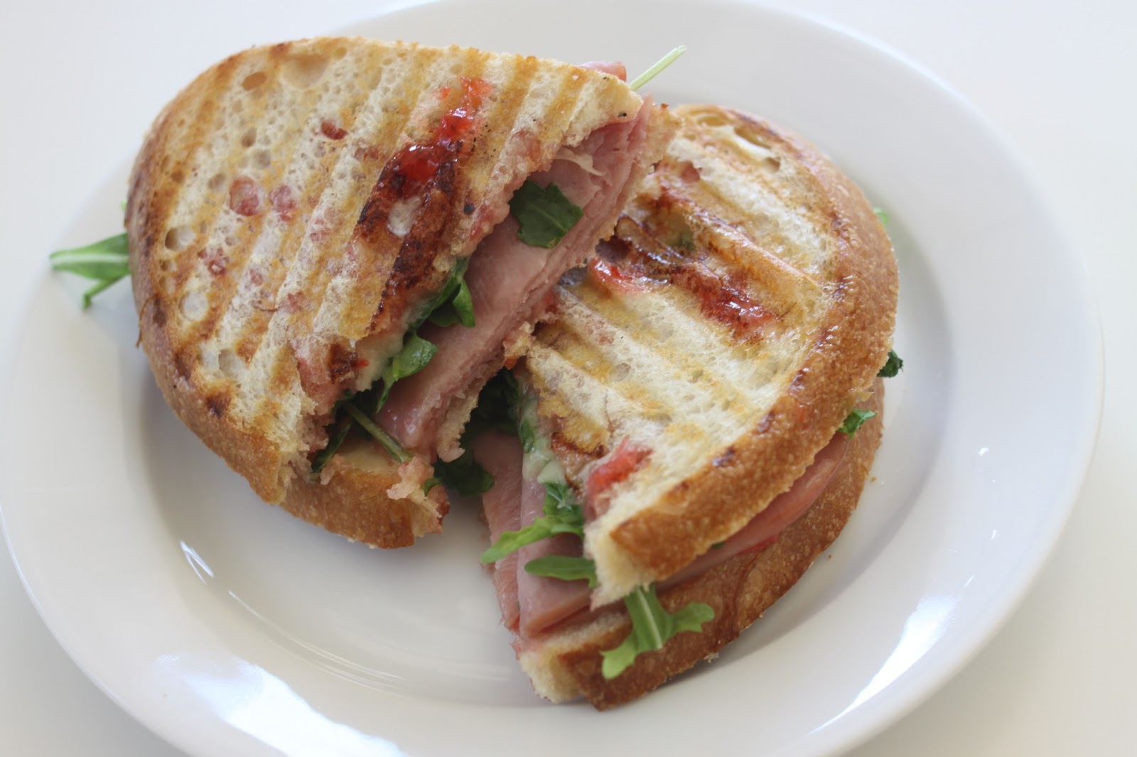 The Larson Lingo: Ham + Jam Sandwich {with Brie & Arugula}