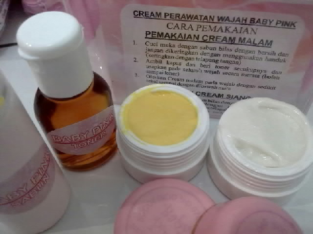 bleaching tubuh: cream wajah baby pink best seller