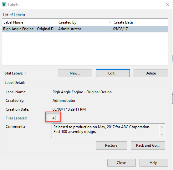 Beyond the Drafting Board: Recalling Vault History using Labels