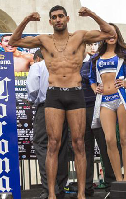 Hot Guys Super Hot Boxer Amir Khan Looks Sexy At Weigh In Wearing Armani Boxer Briefs