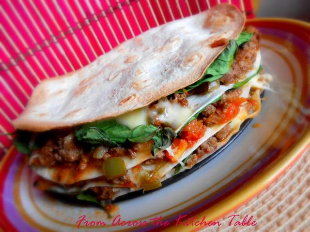 From Across the Kitchen Table: Mexican Beef Tortilla Stack