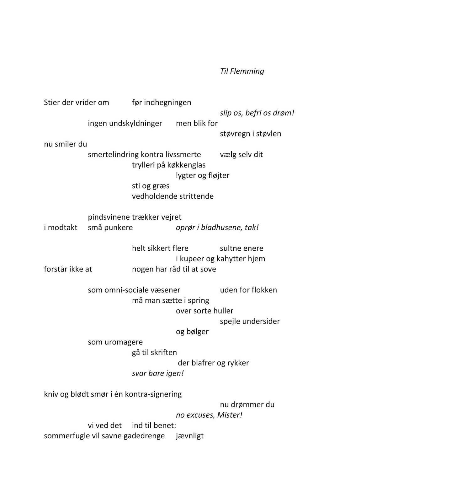 DEN SMALLE BOG: To digte - Flemming Andersen in memoriam