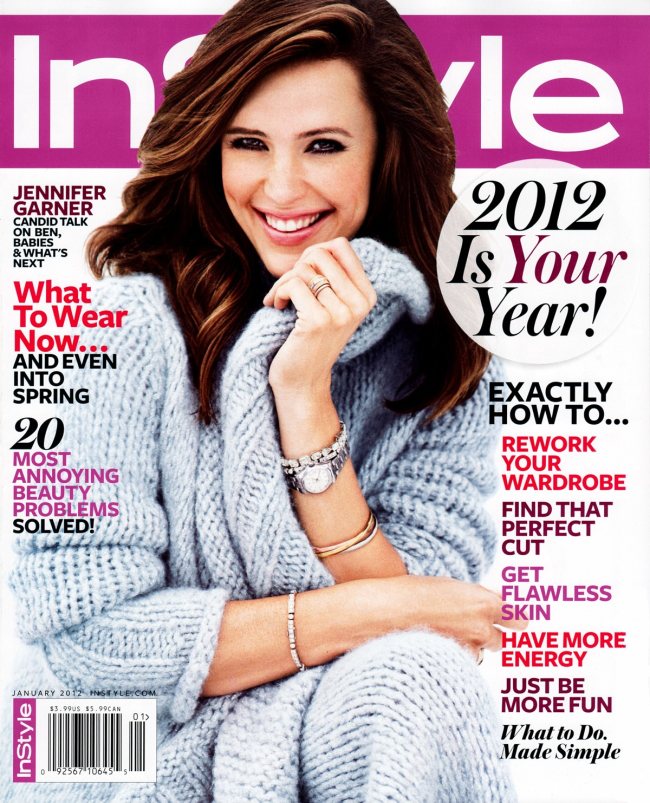 Smartologie: Jennifer Garner for InStyle US January 2012