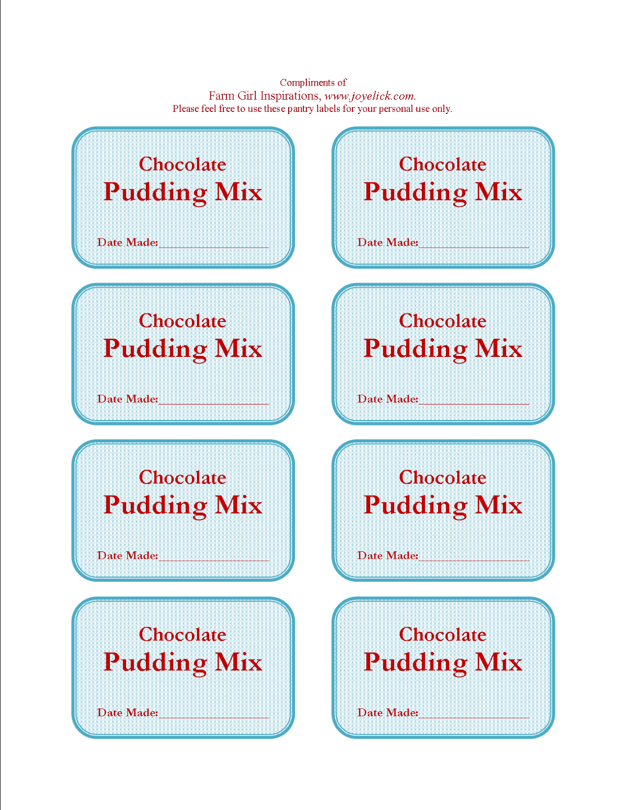 BEST CHOCOLATE PUDDING MIX: The frugal farm girl's DIY ready-made mix ...
