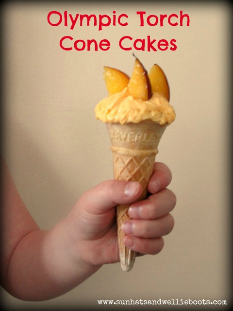 Sun Hats & Wellie Boots: Olympic Torch Cone Cakes