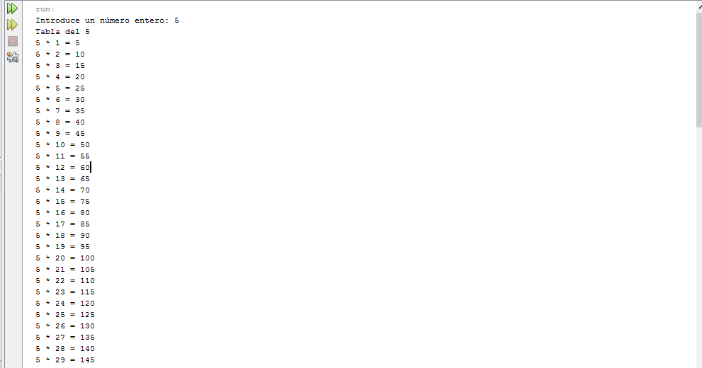 TABLA DE MULTIPLICAR[JAVA]