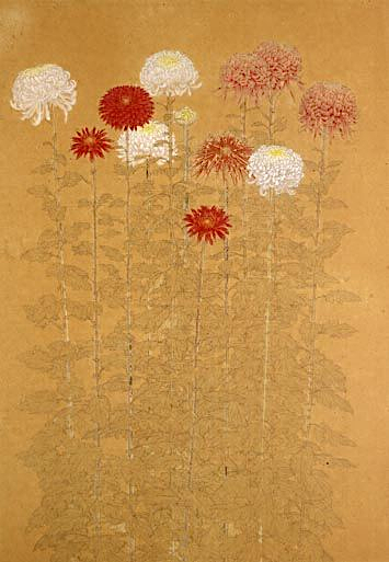 Tsuchida Bakusen (1887-1936) Croquis de chrysanthèmes Musée national ...