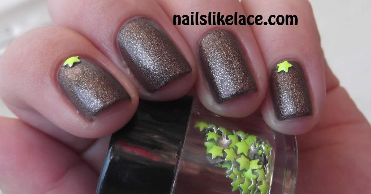 NailsLikeLace: KKCenterHk Review - Neon Yellow Star Studs