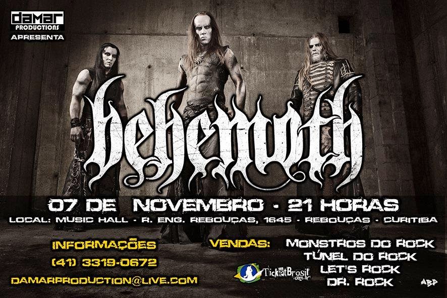 Behemoth em Curitiba nessa sexta | Metal Curitiba / Arquivo Metal CWB