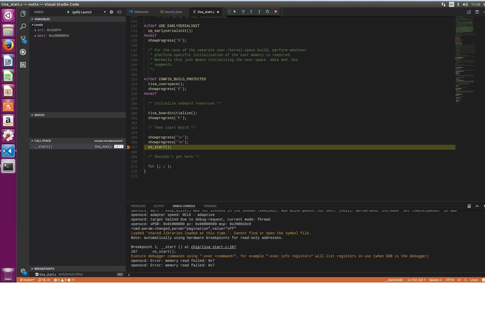 Running Nuttx Rtos On Ek Tm4c123gxl