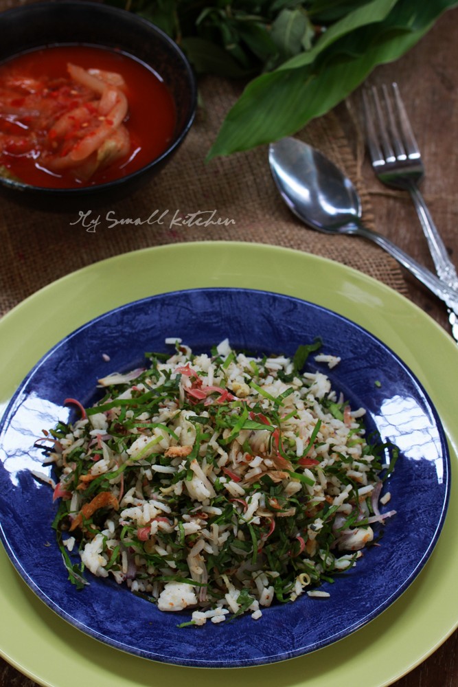 My Small Kitchen: Nasi Ulam Sayur Keladi
