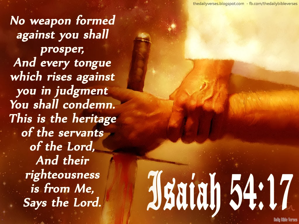 Daily Bible Verses Isaiah 54 17