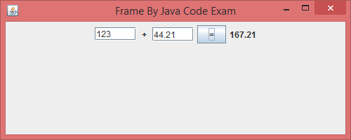 Java Code Exam Java Gui โปรแกรมบวกเลข