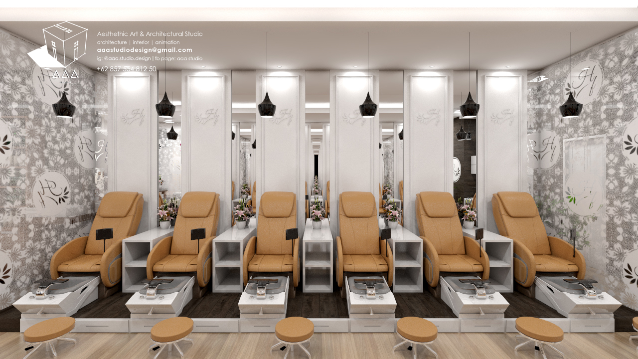 Luxury - High End Nail Salon Interior | AAA studio