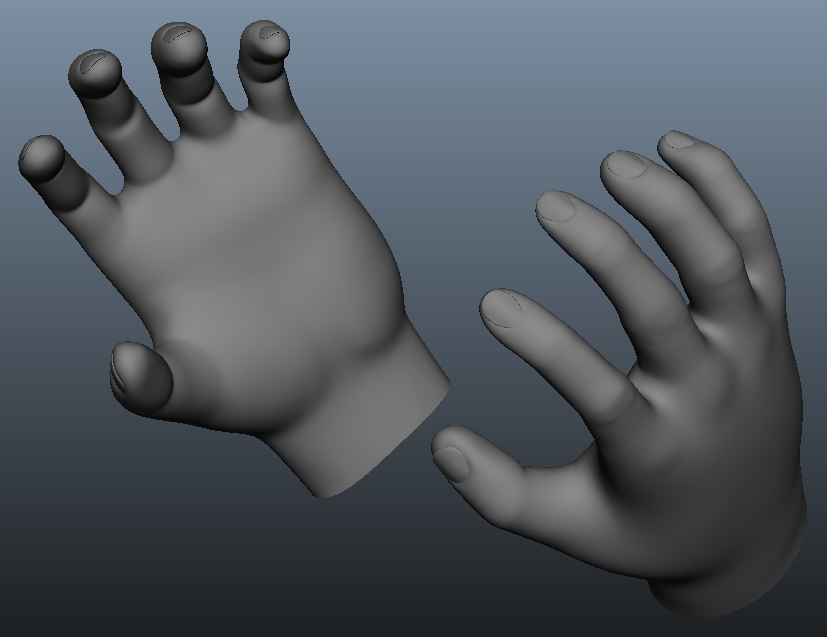 Gabriel Forbes: Olivia : Modélisation & UV des Mains