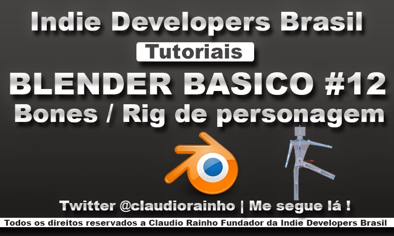 IDB Tutoriais: [Tutorial] Belnder Basico #12 Bone / Rig de personagem.