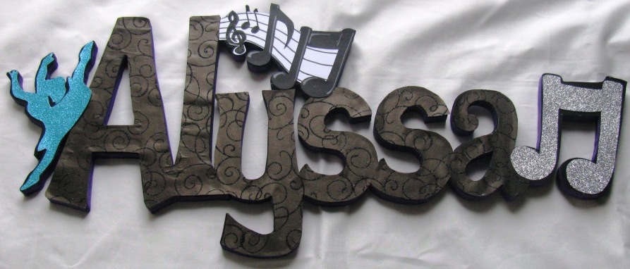 Lightyear Designs~ Custom Wood Name Signs: Alyssa- custom wooden name ...