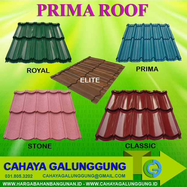 Harga Genteng Metal Prima Roof Terbaru 2019 | HARGA ATAP 2020,GALVALUME ...