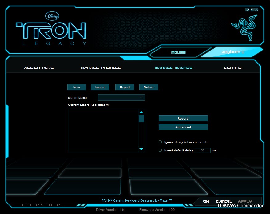 Razer TRON Legacy Gaming Keyboard #2 Details