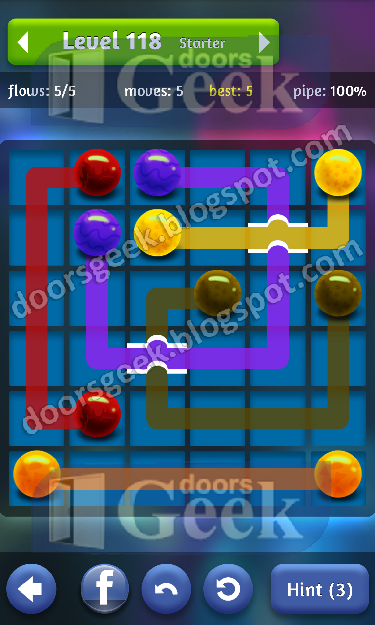 Flow Frenzy Bridges [Starter] Level 118 ~ Doors Geek