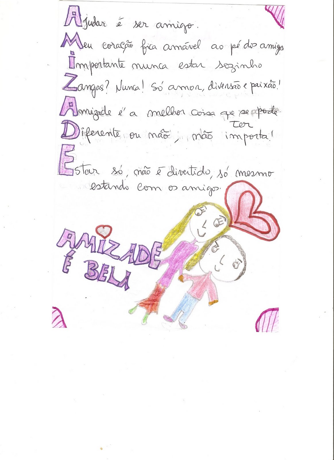 Histórias con(m) Vida!: Mais Acrósticos do 5ºA...