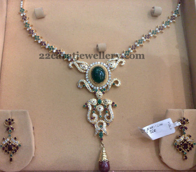 Simple Multicolor Necklace - Jewellery Designs